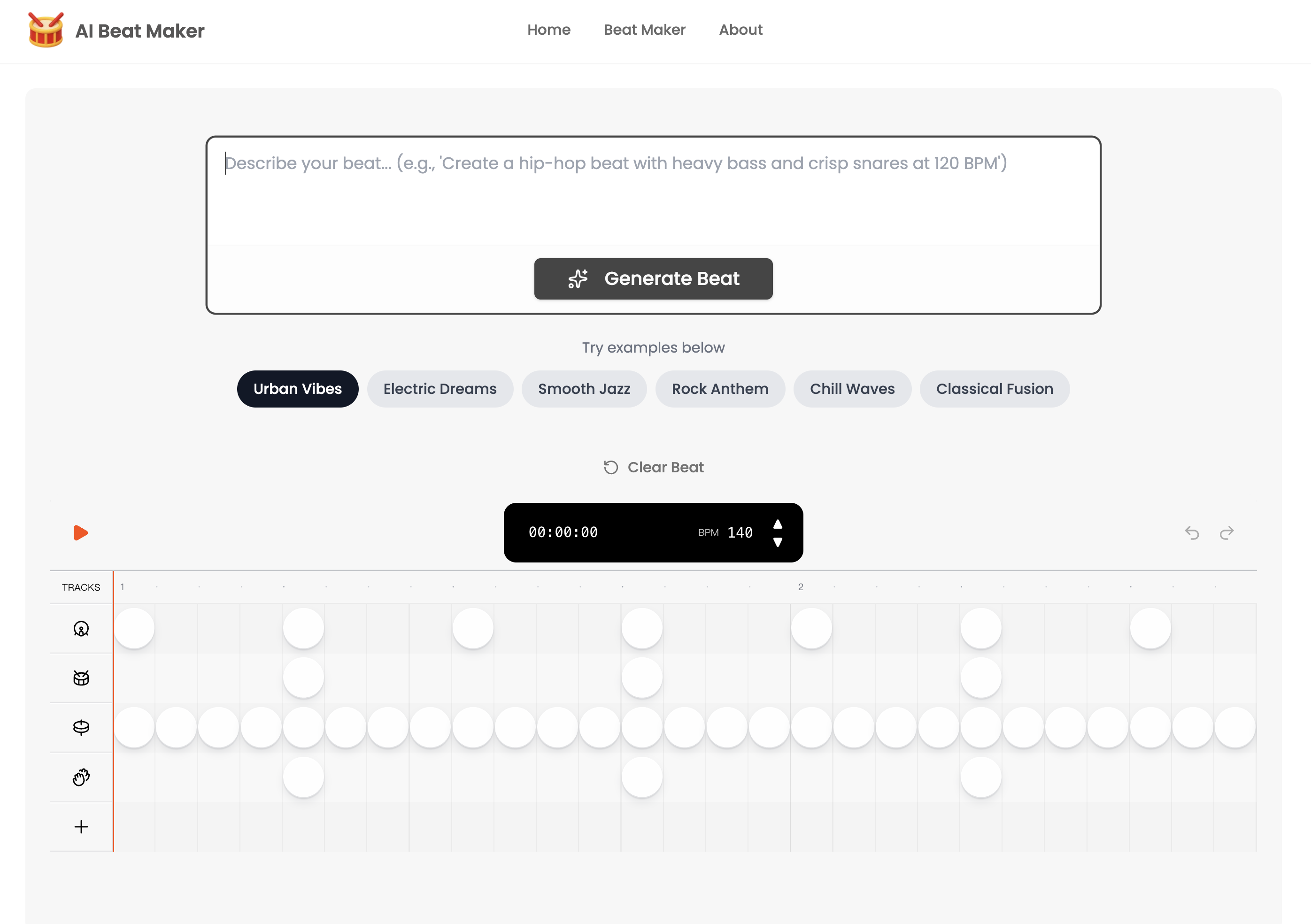 【网站自荐】AI Beat Maker - AI 一键生成动感节奏 · Issue #7825 · ruanyf/weekly · GitHub